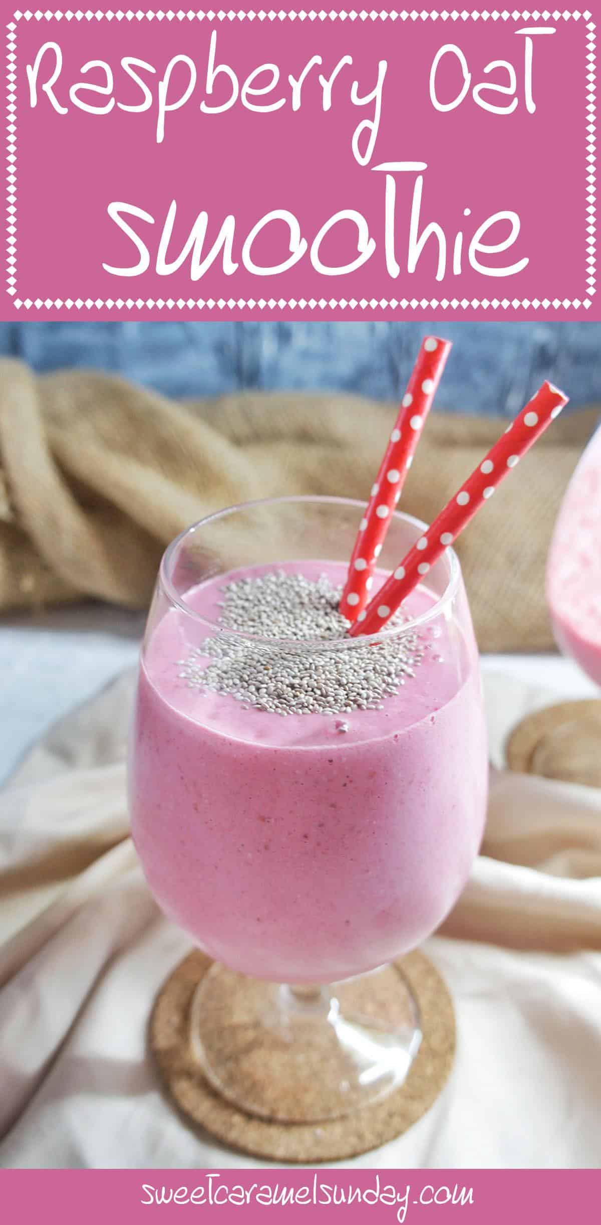 Raspberry Oat Smoothie | Sweet Caramel Sunday