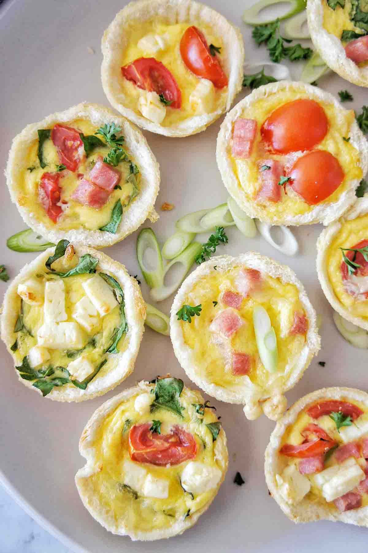 Mini Quiches 12 ways | Sweet Caramel Sunday