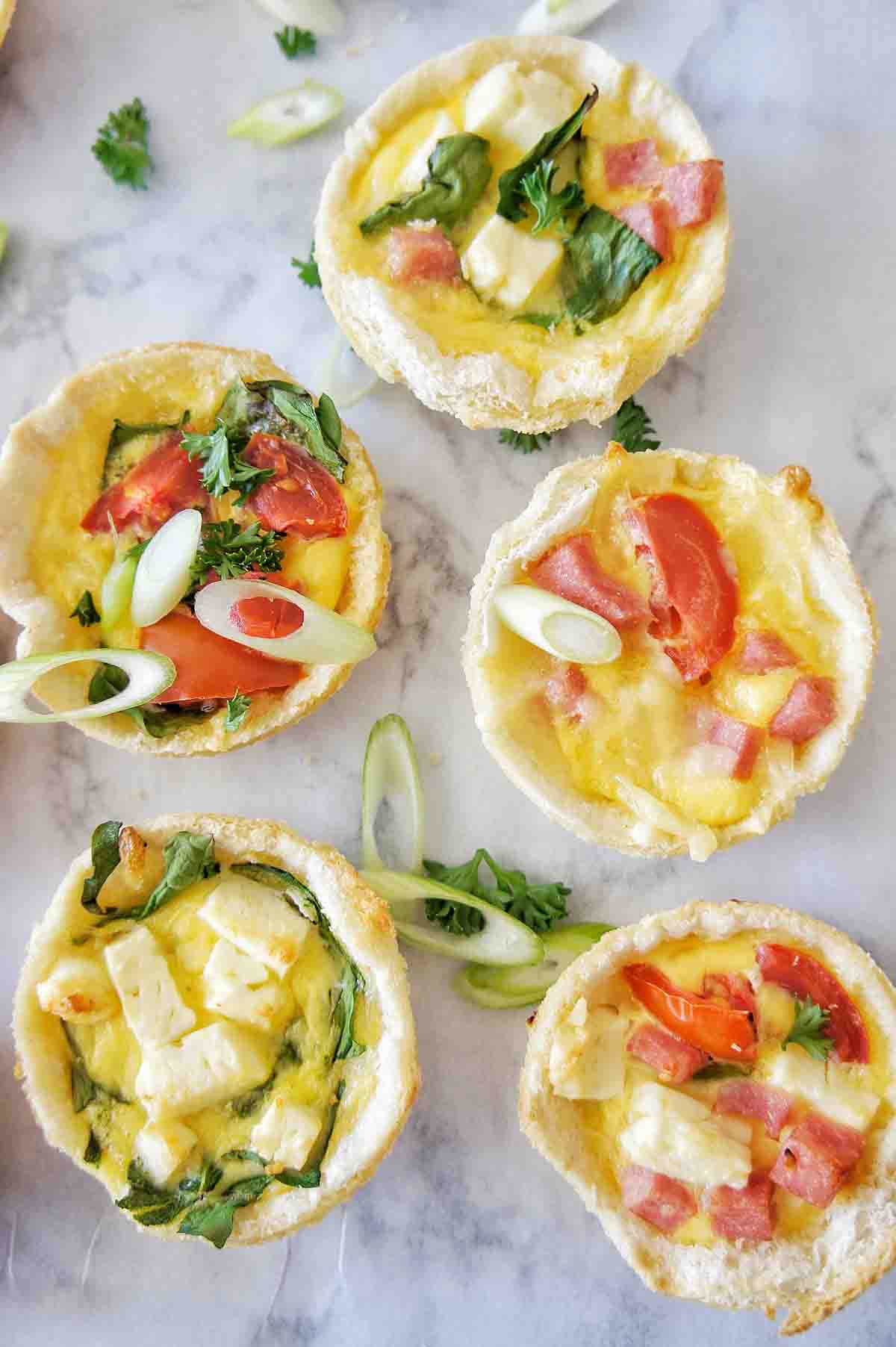 Mini Quiches 12 ways | Sweet Caramel Sunday