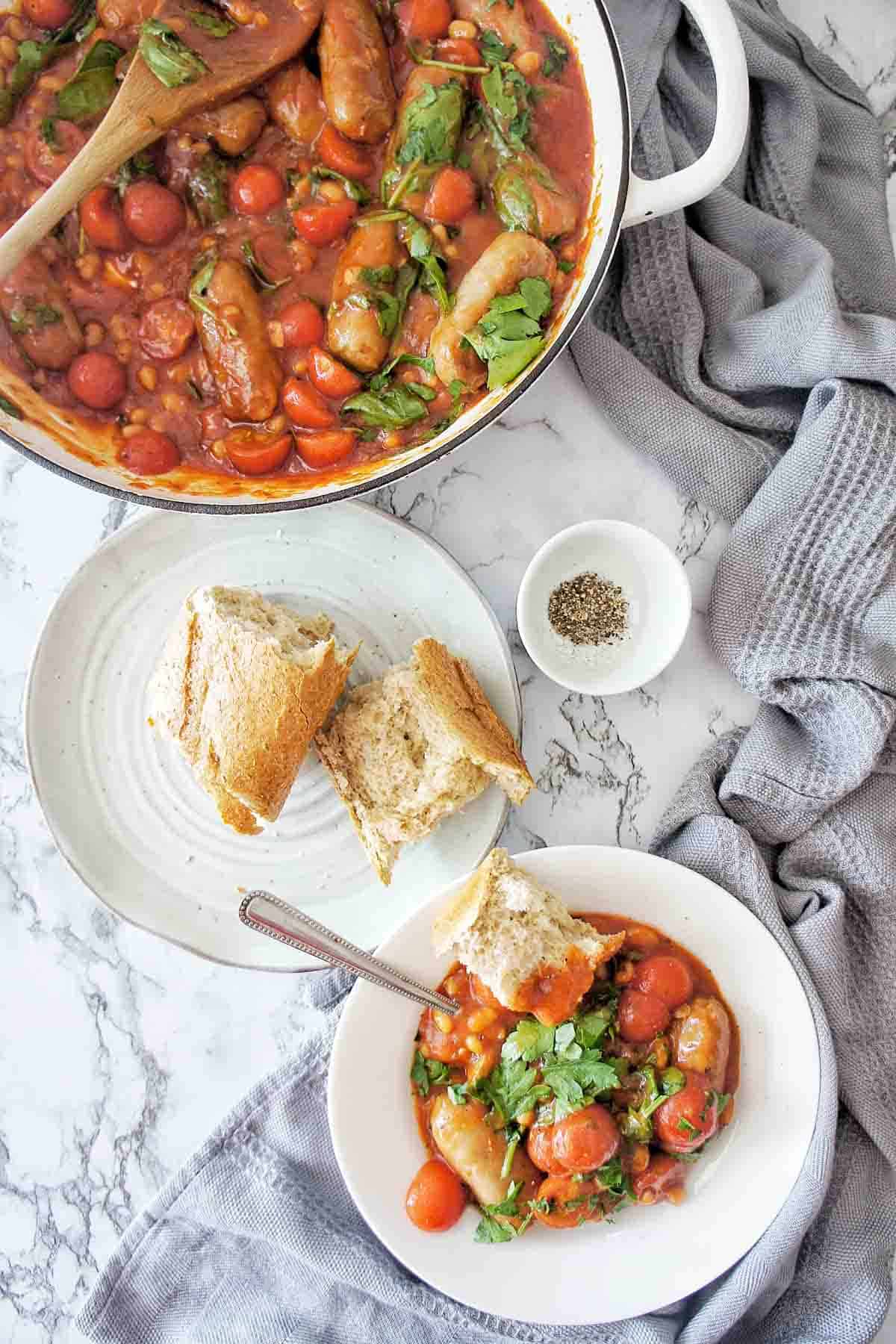 Chipolatas with Baked Beans | Sweet Caramel Sunday