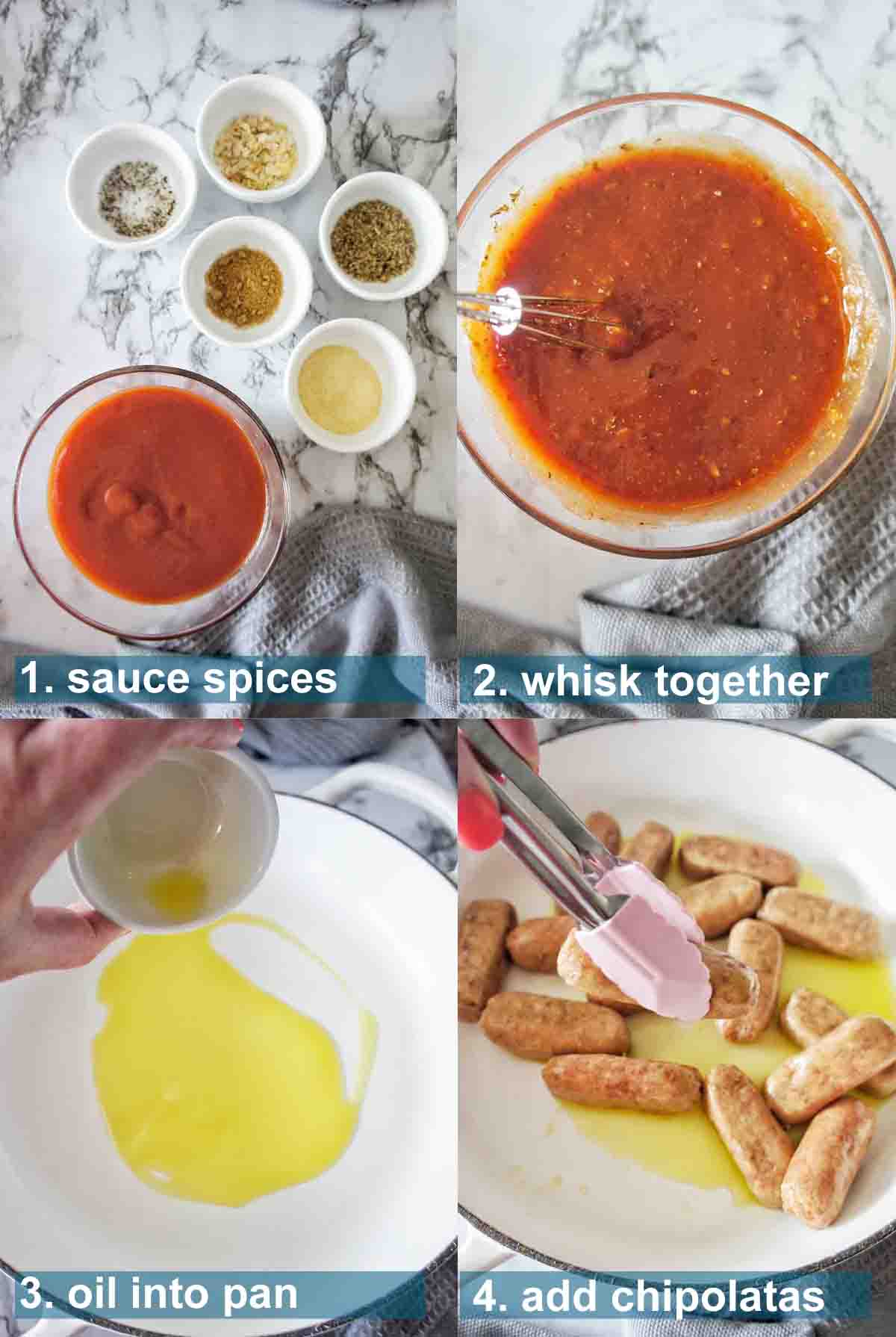 Chipolatas with Baked Beans | Sweet Caramel Sunday