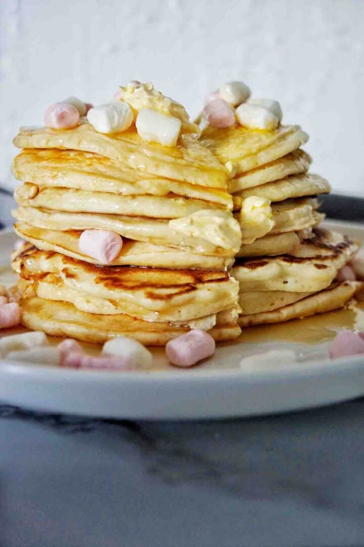 Marshmallow Pancakes - Sweet Caramel Sunday