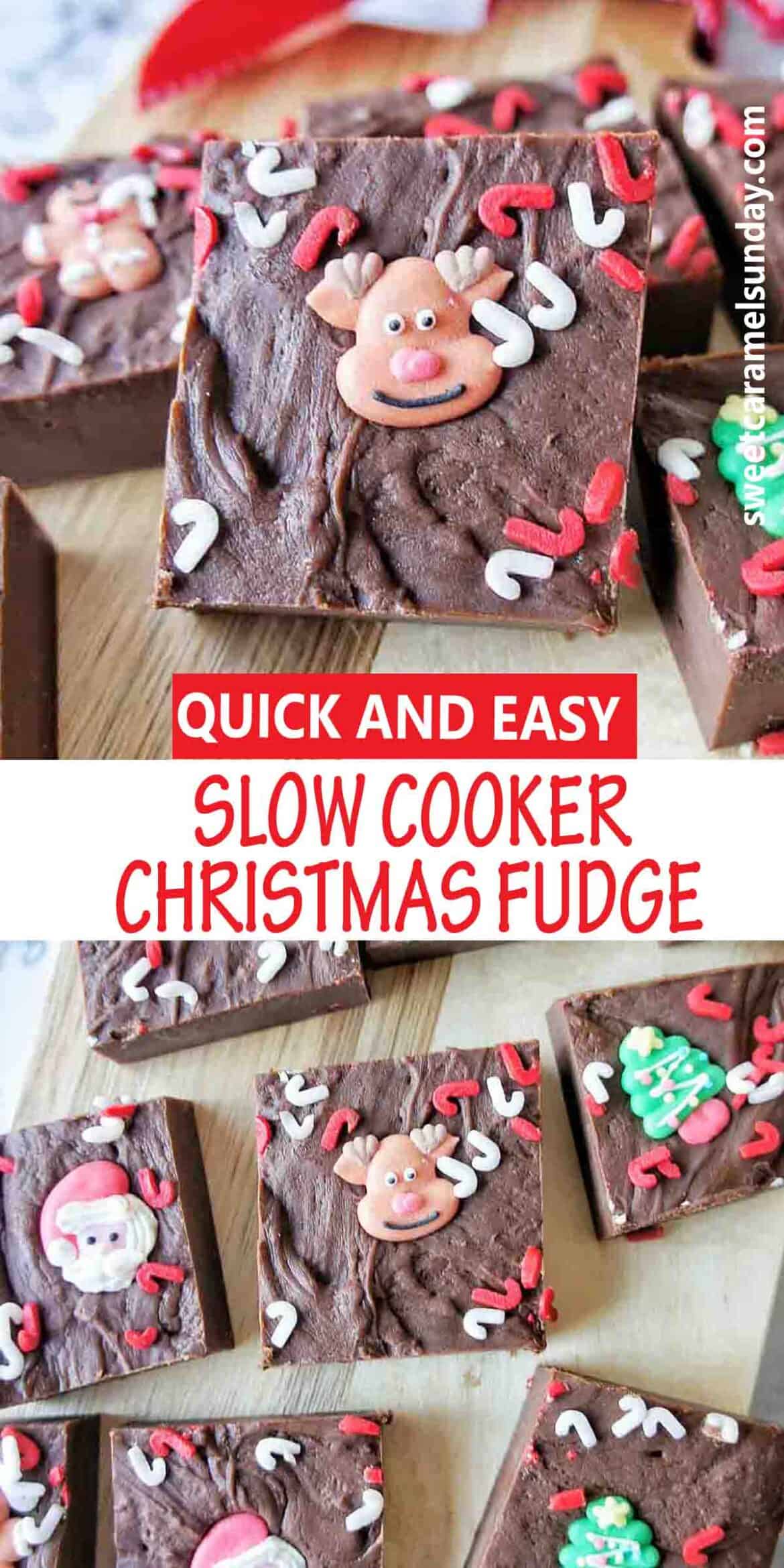 Slow Cooker Christmas Fudge | Sweet Caramel Sunday